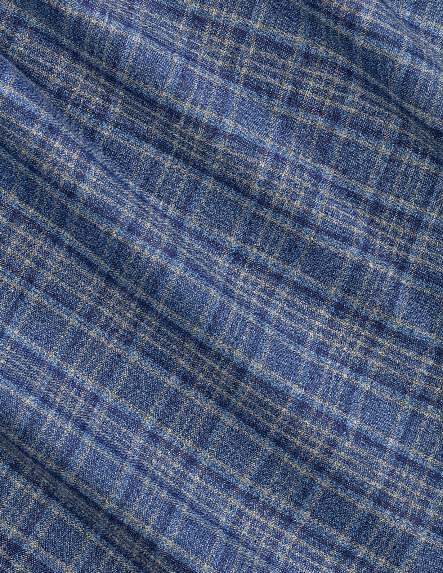 Blue and Tan Jaspe Flannel - Ratio Clothing