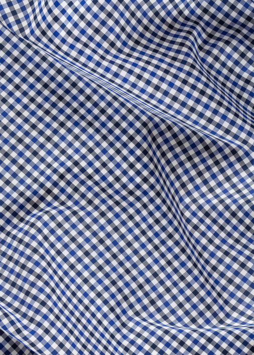 Navy and Blue Mini-Gingham - Ratio Clothing